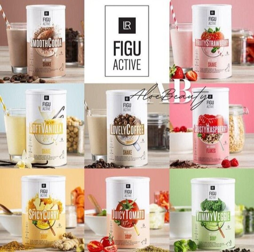 LR Figu Active Розчинний коктейль зі смаком кави, 496 г - Алое вера ...